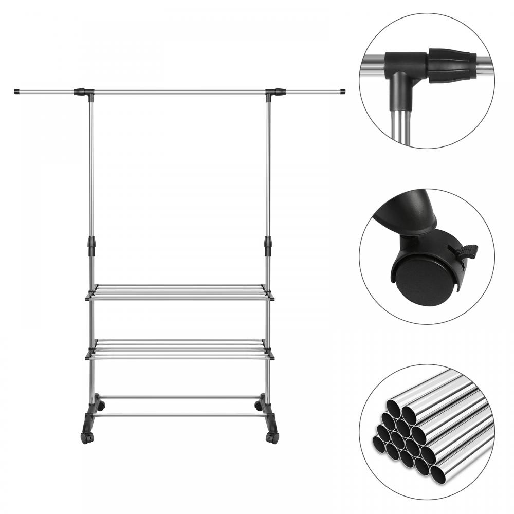 YIPEEMA. Étendoir à linge unipolaire intérieur et extérieur, trois ...